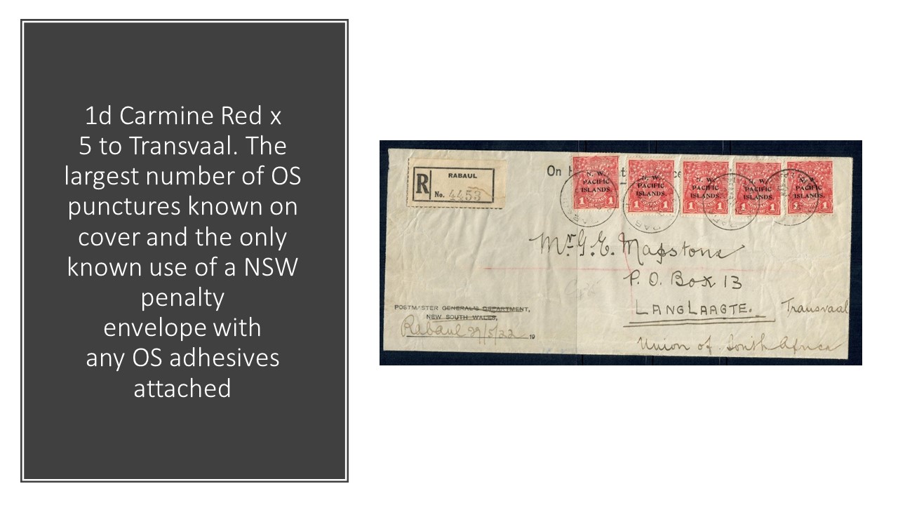 Stamp Smarter - North West Pacific Islands OS Punctured Stamps and Covers